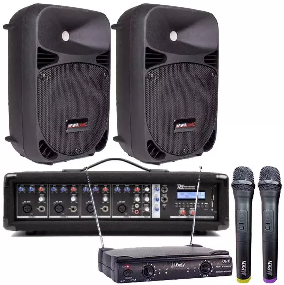 Sistem sonorizare portabil Speech Audio System 3 boxe 8 inch Bluetooth ...