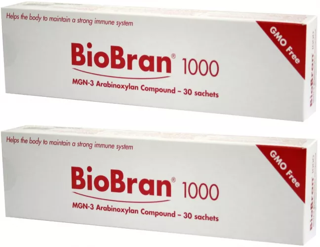 Bio Bran 1000 cutie x 30 plicuri- pachet x 2 cut BioBran 1000 ...