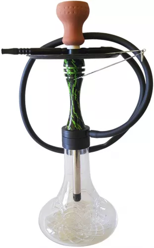 Narghilea din sticla 49 cm verde 2.66 kg vqjq_513042411 - cel.ro