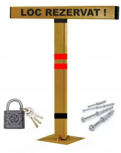 Blocator loc parcare teava otel suruburi si lacat inclus BLPMT - cel.ro