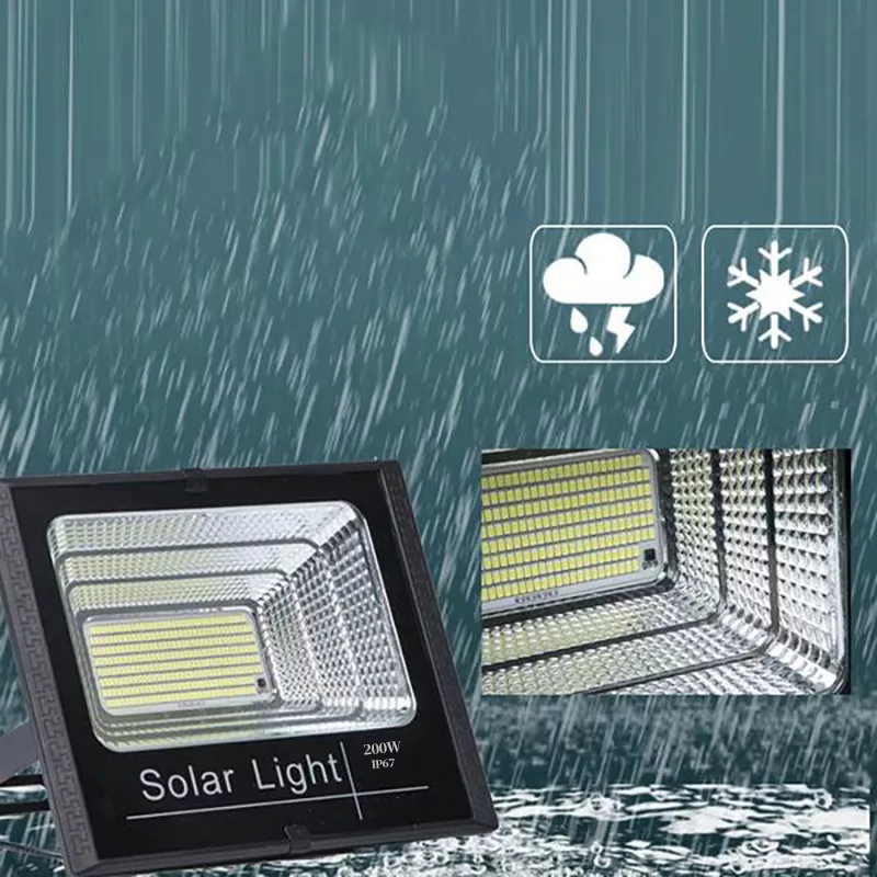 Proiector LED cu panou solar -200W- CU telecomanda inclusa la CEL.ro