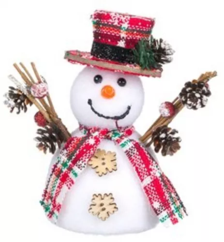 Decoratiune model om de zapada cu fular caciula si nasturi multicolor ...