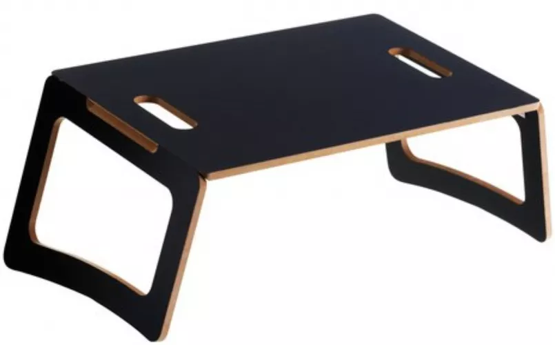 Masa pentru cafea sau laptop de culoare neagra pliabila si retractabila din