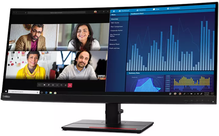 Monitor Lenovo ThinkVision P34w-20 34'' IPS UWQHD 4ms True Split USB-C