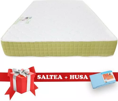 Set Saltea Pocket Spring Saltex 140x200 cm + Husa cu elastic - cel.ro