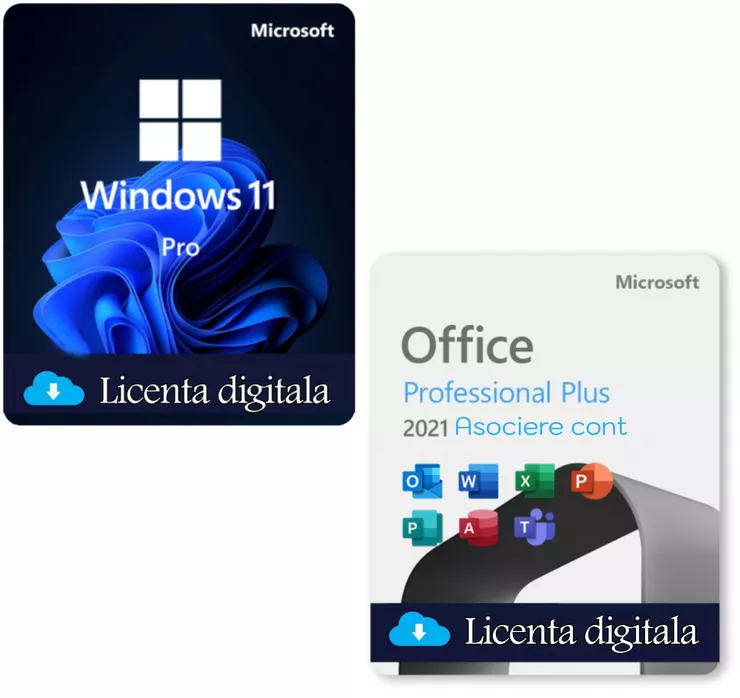 Pachet Windows 11 Professional Retail + Office 2021 Professional Plus ...