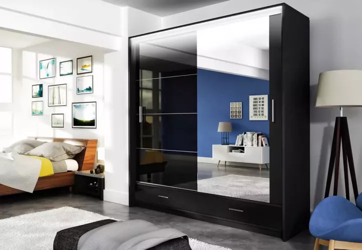 DRESSING QUARD NEGRU 208 CM/ 225 H/ 61 CM ADANCIME DRESS-15 - cel.ro