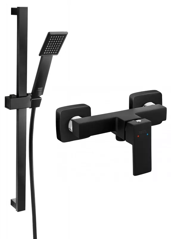 Pachet 2 in 1 Baterie dus Negru Set Bara Dus 1 Functii Sinus Black ...