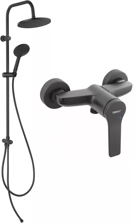 Pachet 2 in 1 Baterie dus Negru-Set Bara Dus 1 Functii COPPA BLACK NP92 ...