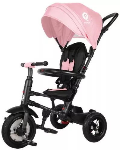 Tricicleta cu roti de cauciuc Qplay Rito Rubber Roz 338038110 - cel.ro