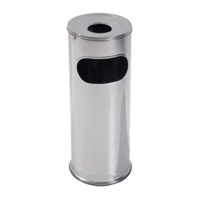 Cos de gunoi 2in1 gunoi si scrumiera inox 12L SANPT150 - cel.ro