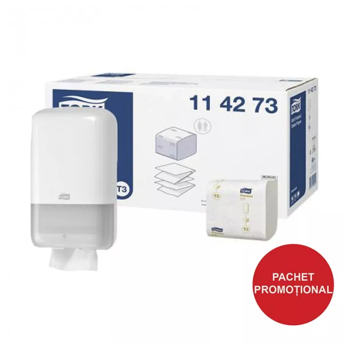 Pachet dispenser hartie igienica bulk Tork + 1 bax consumabil Tork ...