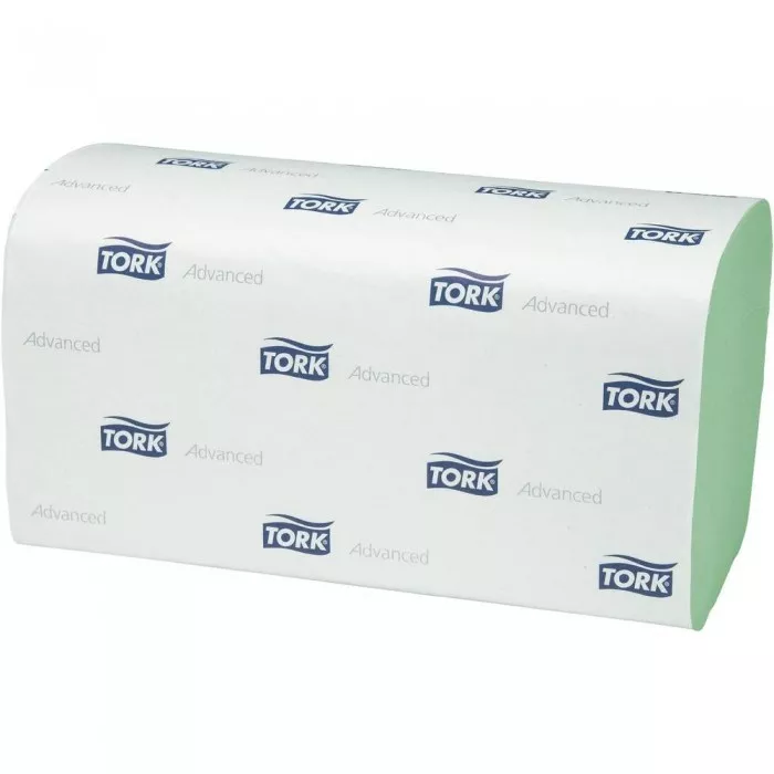 Prosoape hartie pliate gofrate verzi 250 buc / pachet 2 straturi Tork ...