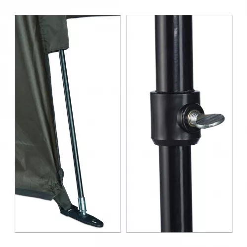 Umbrela de pescuit plaja cu pereti laterali mecanism de inclinare 4 ...