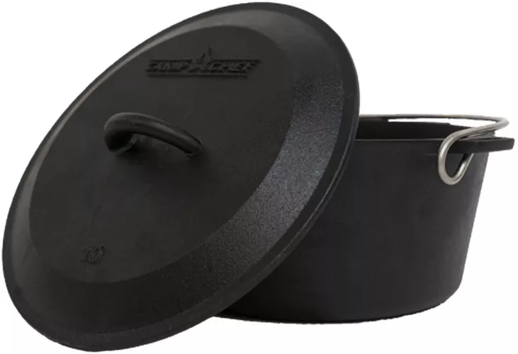 Ceaun din fonta cu capac - cuptor olandez Camp Chef 25 cm 4 7 litri CC ...