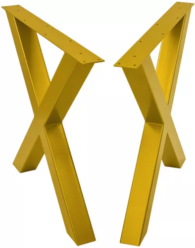 Set 2 picioare masa stil scandinav Forma X Super Masiv Profil Lat ...