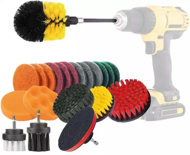 Set 22 buc perii si accesorii curatare polish 02594