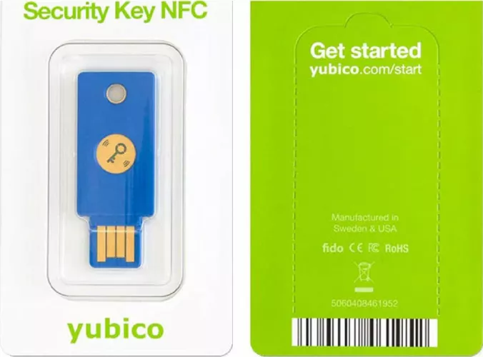 Yubico Yubikey Security Key NFC FIDO albastru - Dispozitiv criptografic