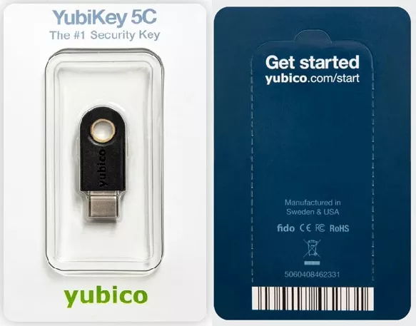 Yubico Yubikey 5C negru - Dispozitiv criptografic securizat tip token