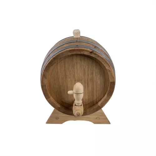 Butoi de vin cu robinet din lemn masiv de stejar capacitate 5L / EXT ...