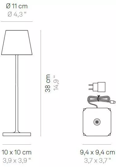 Lampa de masa Poldina PRO bej nisipiu reincarcabila cu LED LD0340S3 ...