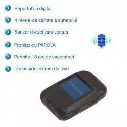 Reportofon Spion configurabil cu memorie 8Gb si functie de activare ...