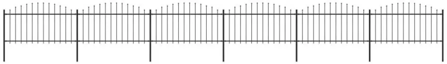 Emaga Gard de gradina cu varf sulita negru 1 25-1 5 x10 2 m otel 277735 ...