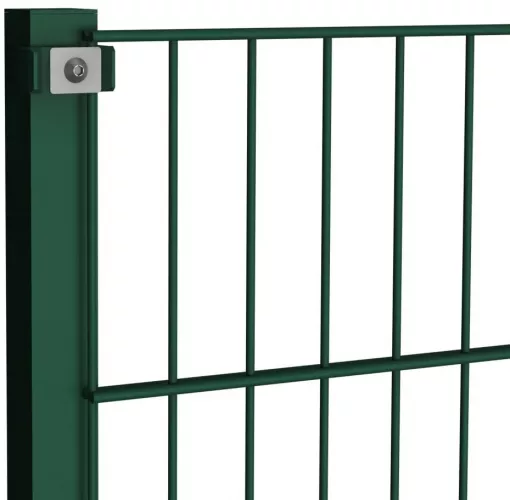 Emaga Panou gard cu stalpi verde 6 8 x 1 2 m fier 278664 - cel.ro