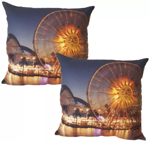 Set 2 fete de perna print roata de carnaval 43x43 cm EHA 26 la CEL.ro