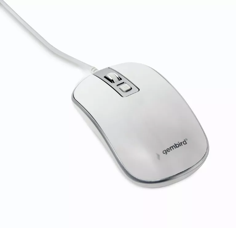 Mouse GEMBRID Optical USB Alb/Argintiu MUS-4B-06-WS mus-4b-06-ws - cel.ro