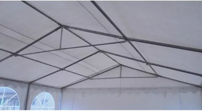 5x6 m Cort Evenimente PROFESSIONAL XXL PVC ignifug alb 5x6proxxl - cel.ro