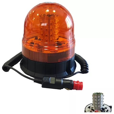 Girofar Intermitent Cu Leduri 12-24V Baza Magnetica JBM 52375