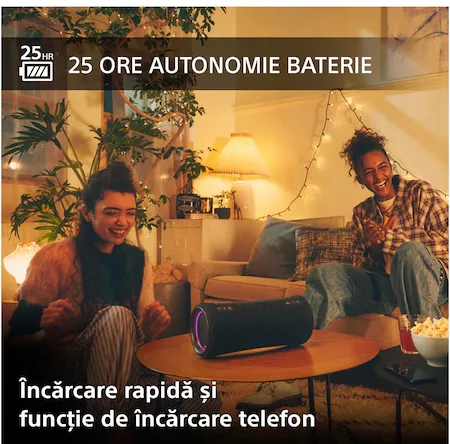 Boxa portabila Sony MEGA BASS Efect de lumini Bluetooth Rezistenta la ...