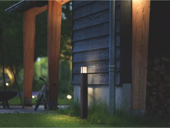 Stalp de exterior LED integrat Philips Stock Post Anthracite 1x6W - cel.ro