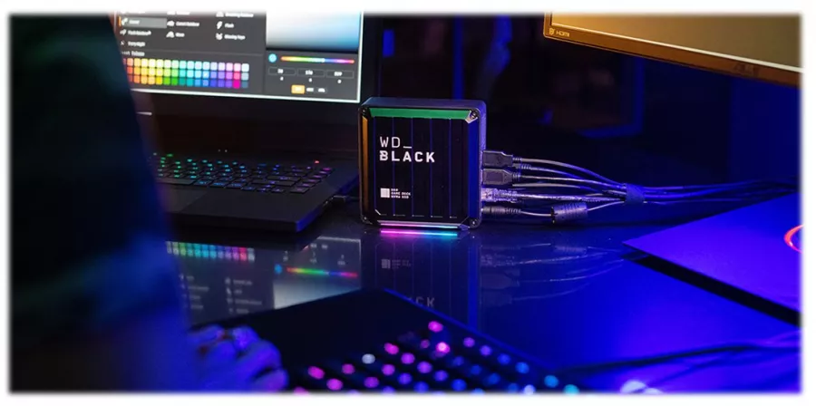 WD Black D50 Game Dock 1TB Thunderbolt3 GB Ethernet USB3.2 NVMe SSD ...