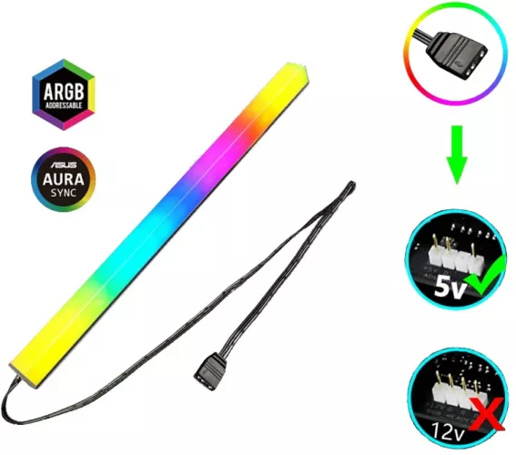 Banda magnetica Gamemax Viper AR30 RGB rigida