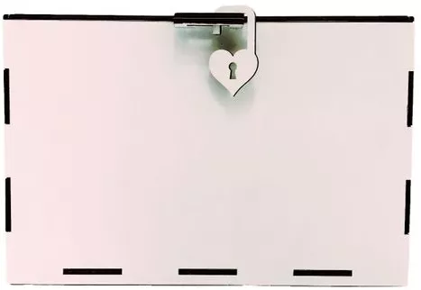 Cutie dar simpla pentru nunta sau botez Lemn 30x20x20 cm CNU001 ...