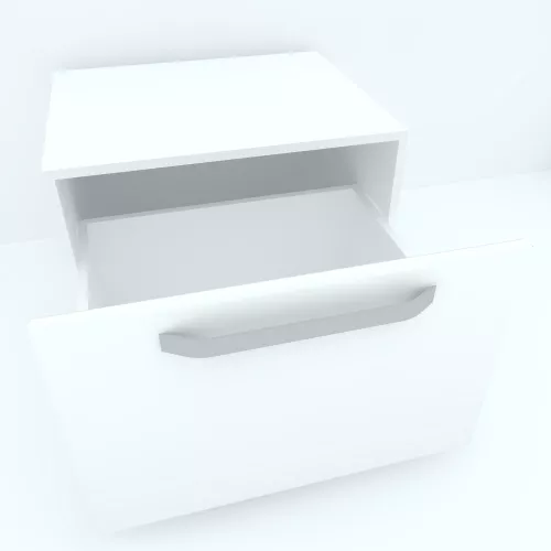 Armonia Comoda alba cu 1 sertar cu maner front MDF Alb Mat ...