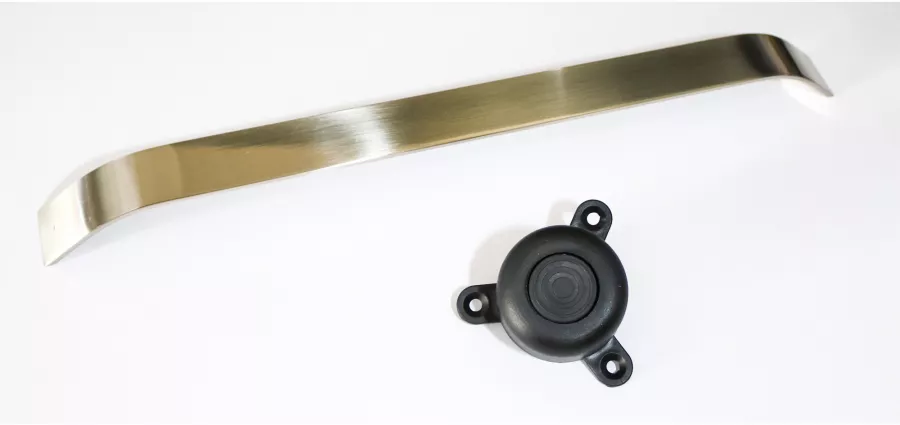 Armonia Comoda alba cu 2 usi cu manere fronturi MDF Gri ArmCom2UMgri ...