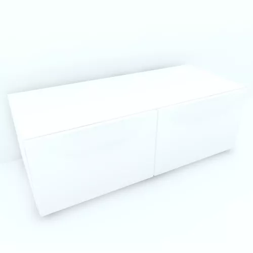 Armonia Comoda alba cu 2 usi cu sistem PUSH TO OPEN fronturi MDF Alb ...