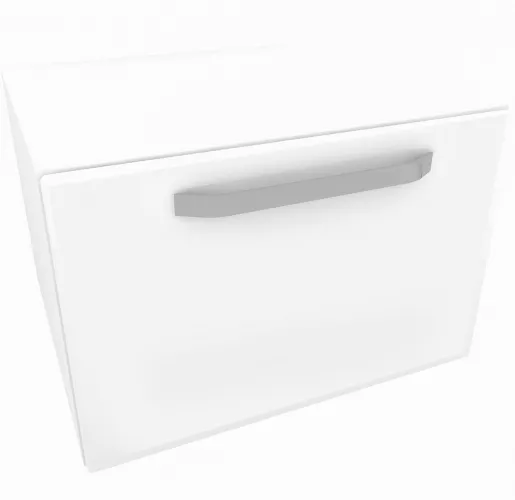 Armonia Comoda alba cu o usa cu maner front MDF Alb Lucios ...