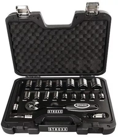 Set scule cu clichet 20 piese 1/2 toll otel crom vanadiu STROXX zhba ...