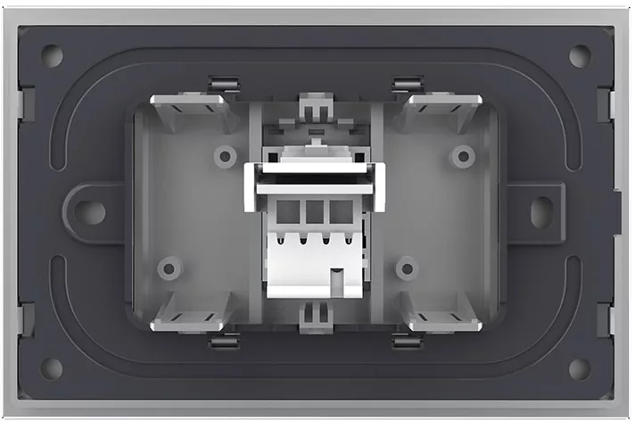 Priza Telefon Livolo cu rama din sticla standard italian Gri