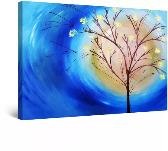 Tablou DualView Startonight Copac verde luminos in intuneric 80 cm x ...