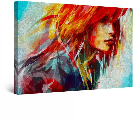 Tablou DualView Startonight Fata cu Par Portocaliu luminos in intuneric ...