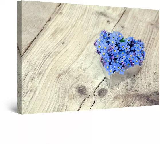 Tablou DualView Startonight Inima din Flori luminos in intuneric 120 cm ...