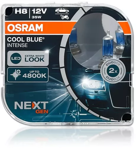 Set 2 buc Bec H8 Osram Cool Blue Intense Next Gen 12V 35W 64212CBN-HCB ...