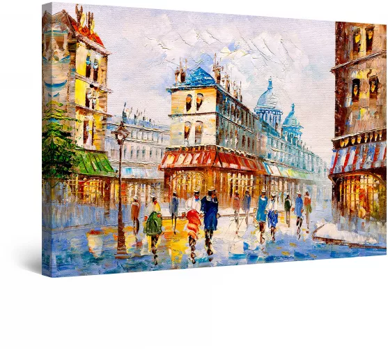 Tablou DualView Startonight Plimbare prin Paris luminos in intuneric 80 ...