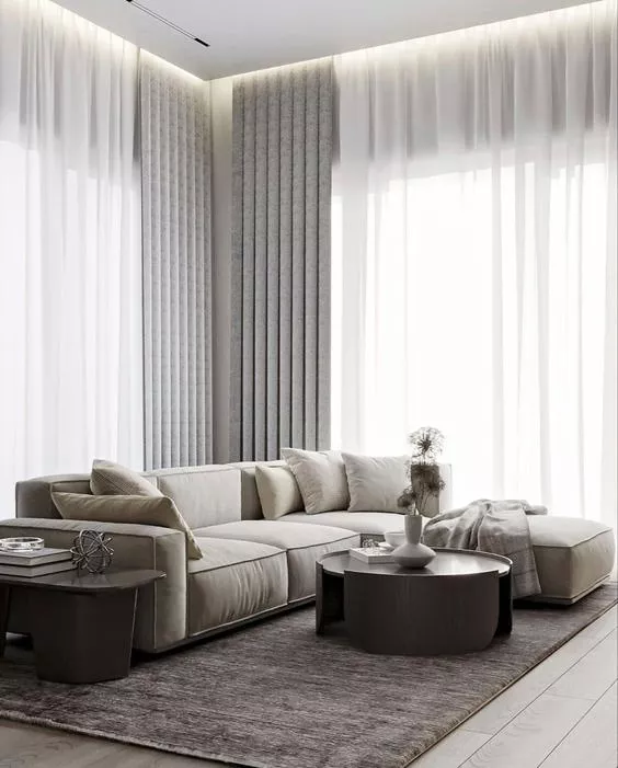 Set perdea tip tesatura in cu rejansa din bumbac tip fagure Rio de ...