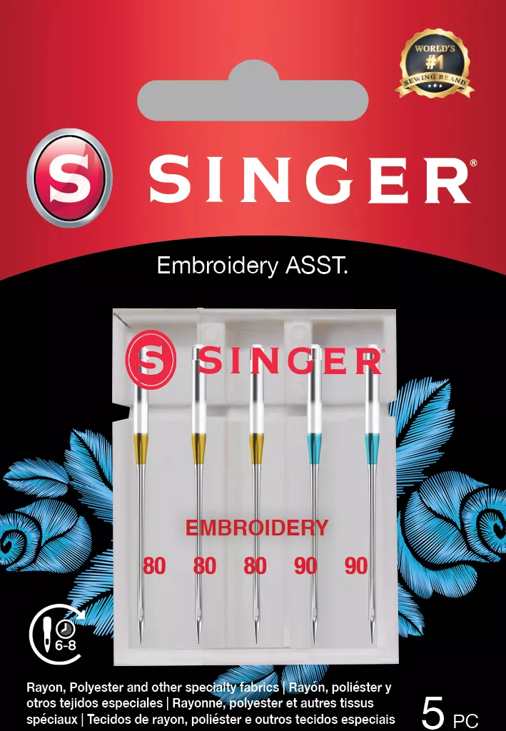 Set 5 ace asortate broderie Titanium Singer embroideryass - cel.ro